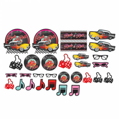I LOVE ROCK AND ROLL Classic 50s CUTOUTS (30) ~ Birthday Party Supplies ...