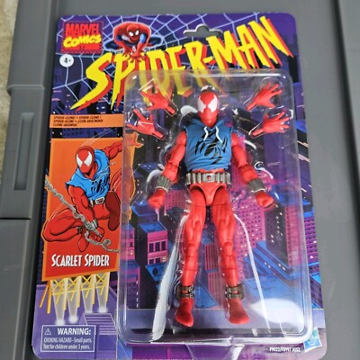 Hasbro Marvel Legends Spiderman Retro Card Scarlet Spider 6-in | eBay