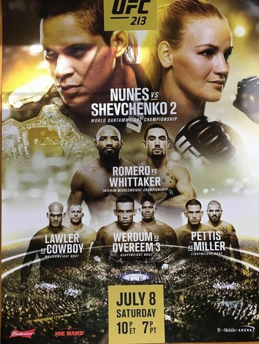 UFC 213 Fight Poster Premium Quality Choose your Size | eBay Australia