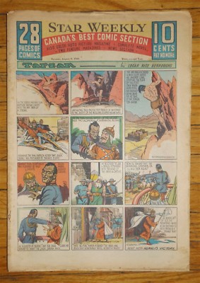 TORONTO STAR Comics AUG 1941 The PHANTOM Superman Tarzan Dick Tracy ...