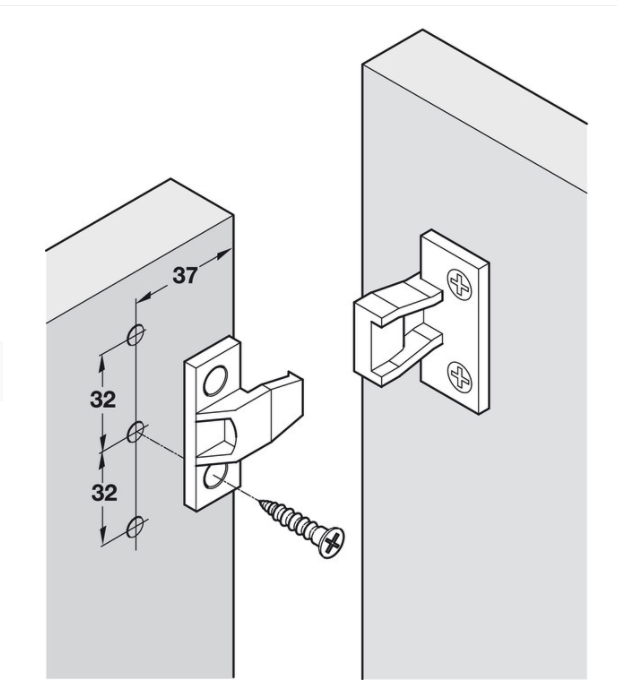 Keku Pack of 10 Push In AS Fitting Press Fit Panel Clips Kitchen Plinth ...