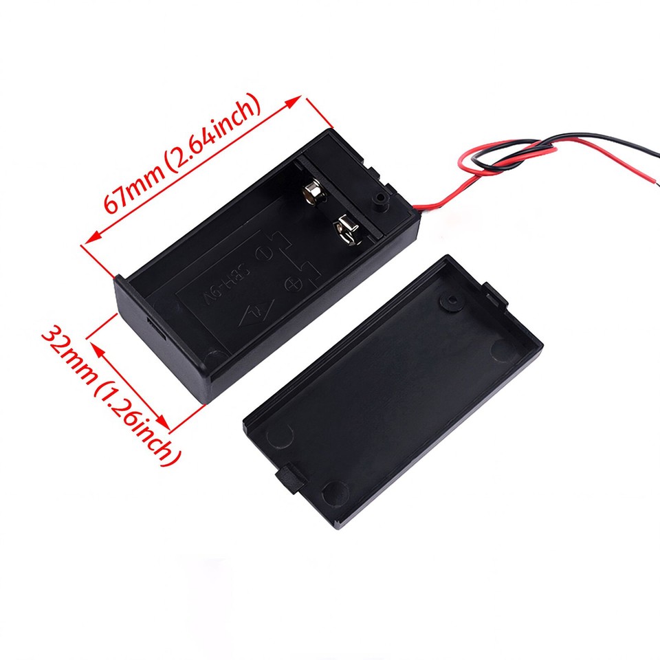 9 Volt Battery Holder Battery Snap Clip Snap On Connector 6.5/10/15cm ...