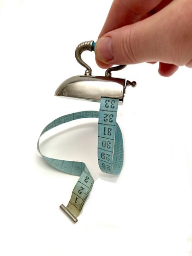 ANTIQUE METAL NOVELTY FLAT IRON SEWING TAPE MEASURE | eBay