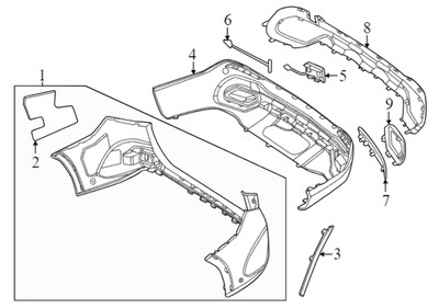 Genuine Mercedes-Benz Rear Bumper Tow Cover Towing Eye Chrome OE ...