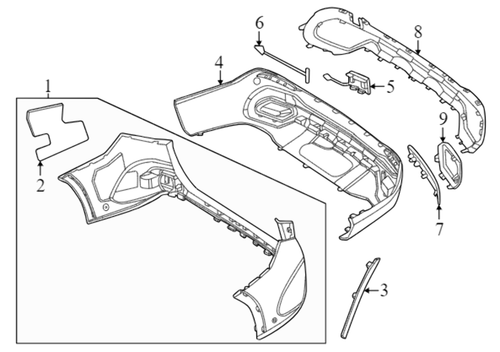 Genuine Mercedes-Benz Rear Bumper Tow Cover Towing Eye Chrome OE ...