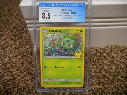 Bulbasaur McDonald's Collection cgc 8.5 1/25 Confetti Holo NM/MINT+ ...