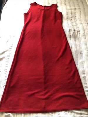 Ladies Size 8 Red Stretch Vintage Crepeline Dress | eBay