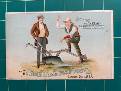 Bucher & Gibbs plow trade card | eBay