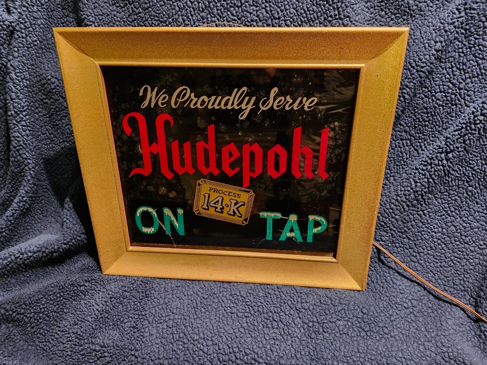1962 Hudepohl 14K Lighted Beer Sign- Rare Item! | eBay