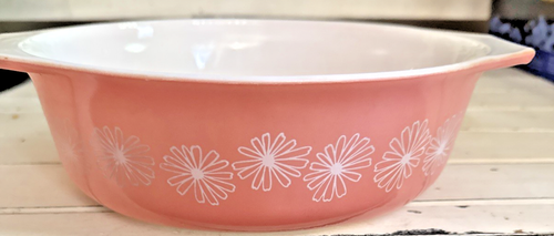 Pyrex 043 1.5qt Oval Pink Daisy Casserole Dish No Lid Mrs Maisel MCM ...
