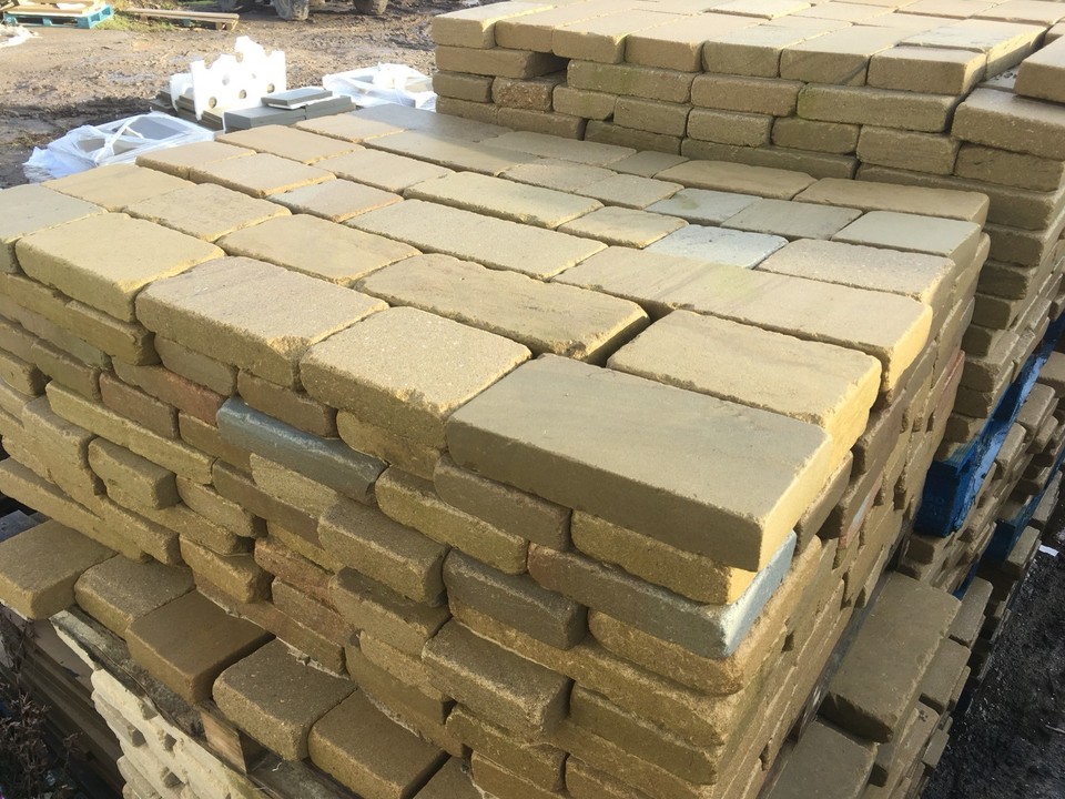 Genuine Yorkstone Tumbled Stone setts block Paving drive path driveway ...