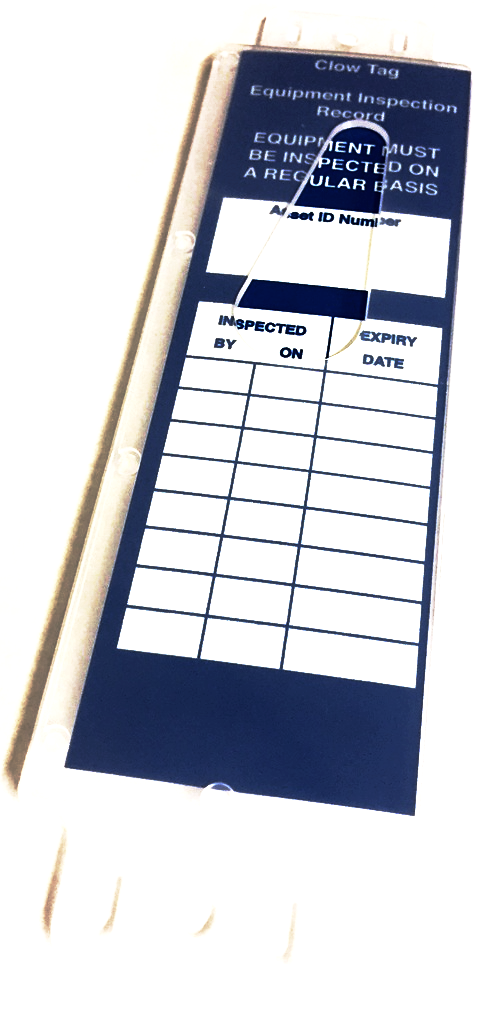 Clow Tag Equipment Inspection Record Insert + Holder Ladder Tag Health ...