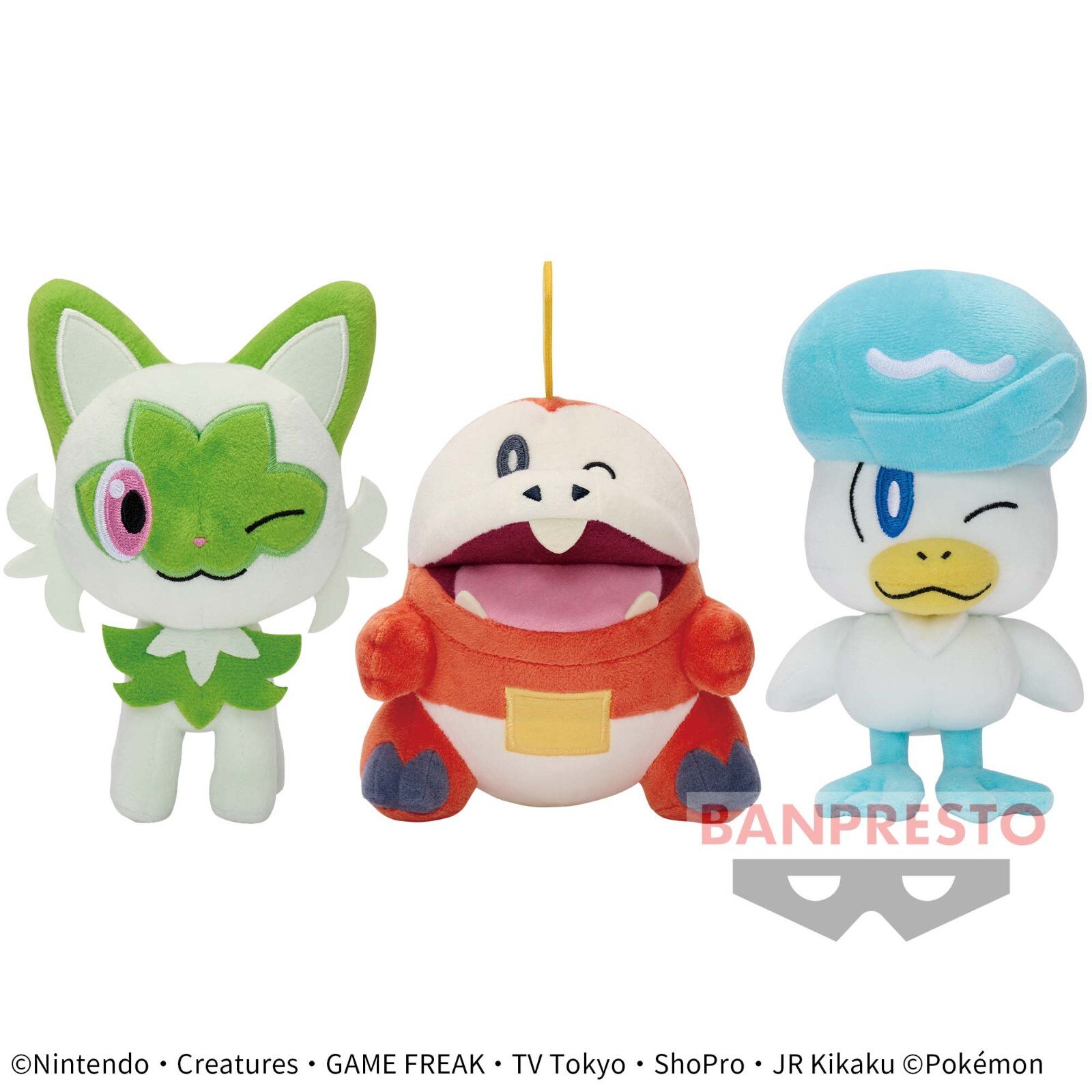 Pokemon Plush Toy Nyaoha Hogeta Kwass Lot of 3 set sale BANPRESTO JAPAN ...