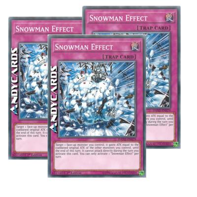 3x SNOWMAN EFFECT (Effetto Pupazzo Di Neve) • Comune DANE EN079 YUGIOH ANDYCARDS | eBay