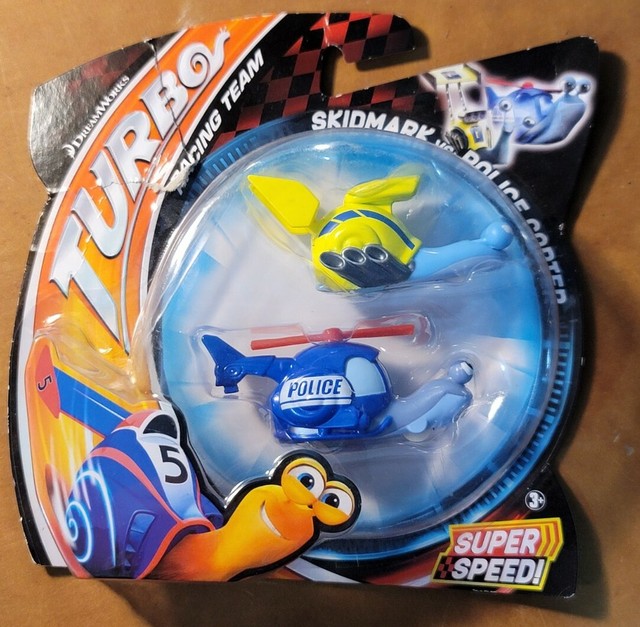 Dreamworks Turbo Racing Team 2 PK Shell Racers Skidmark VS Police ...