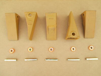 5 J350 TEETH + PINS + LOCKS FOR CATERPILLAR CAT 215B 224B 225B 225D ...