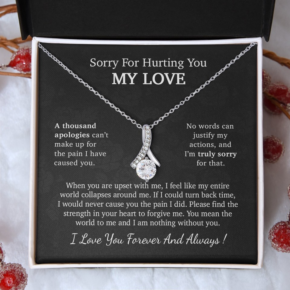 I’m Sorry Necklace Gift, Apology Gift For Her, Forgiveness Gift | eBay