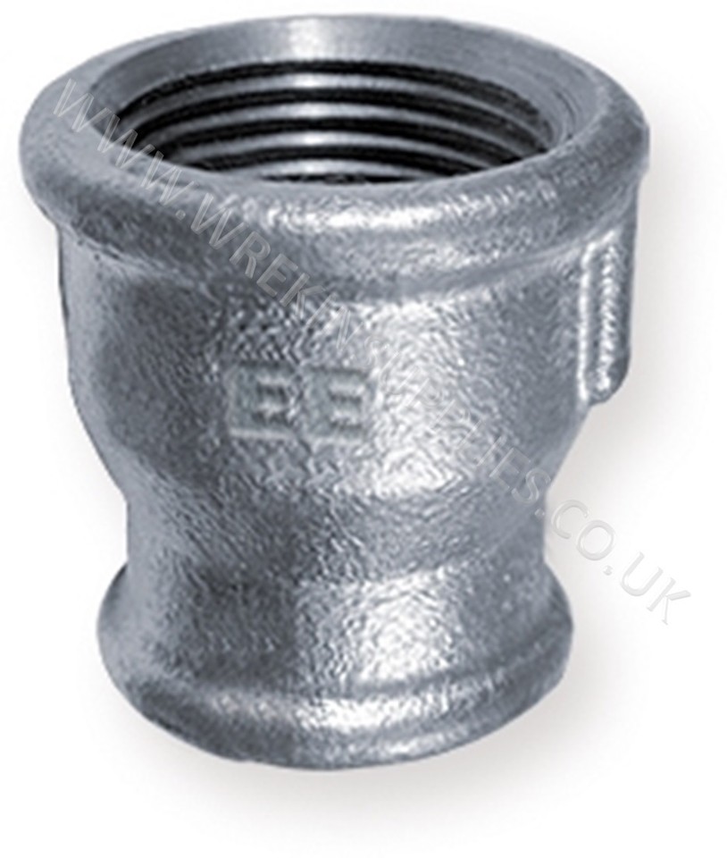 GALVANISED MALLEABLE IRON PIPE FITTINGS BSP WATER STEAM AIR GAS GALV ...