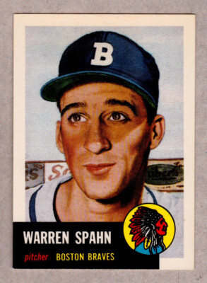 Warren Spahn Milwaukee Braves / 1991 Topps Archives 1953 #147 / NM+ ...
