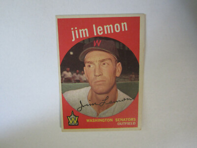 1959 Topps # 215 Jim Lemon Card Washington Senators | eBay