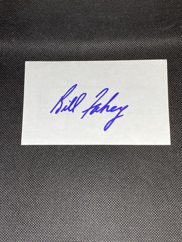 Bill Fahey Signed 3x5 Index Card Texas Rangers Padres Tigers Senators ...