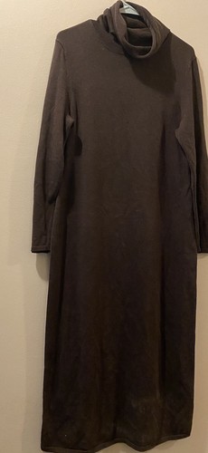 Peruvian Connection Women’s Dress - Large -brown Maxi - Turtleneck ...