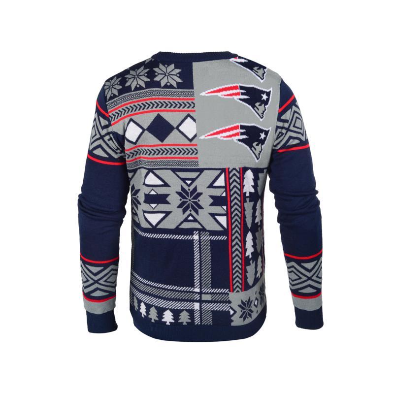 Officially Licensed NFL Patches Crew Neck Ugly Sweater 426190-J | eBay