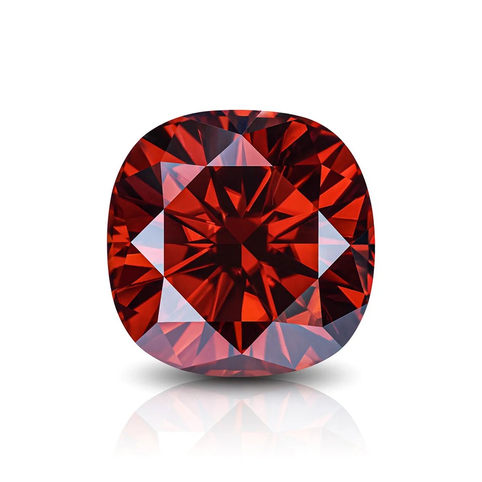 Garnet Red Moissanite Stone Loose Gemstones Passed Diamond GRA ...