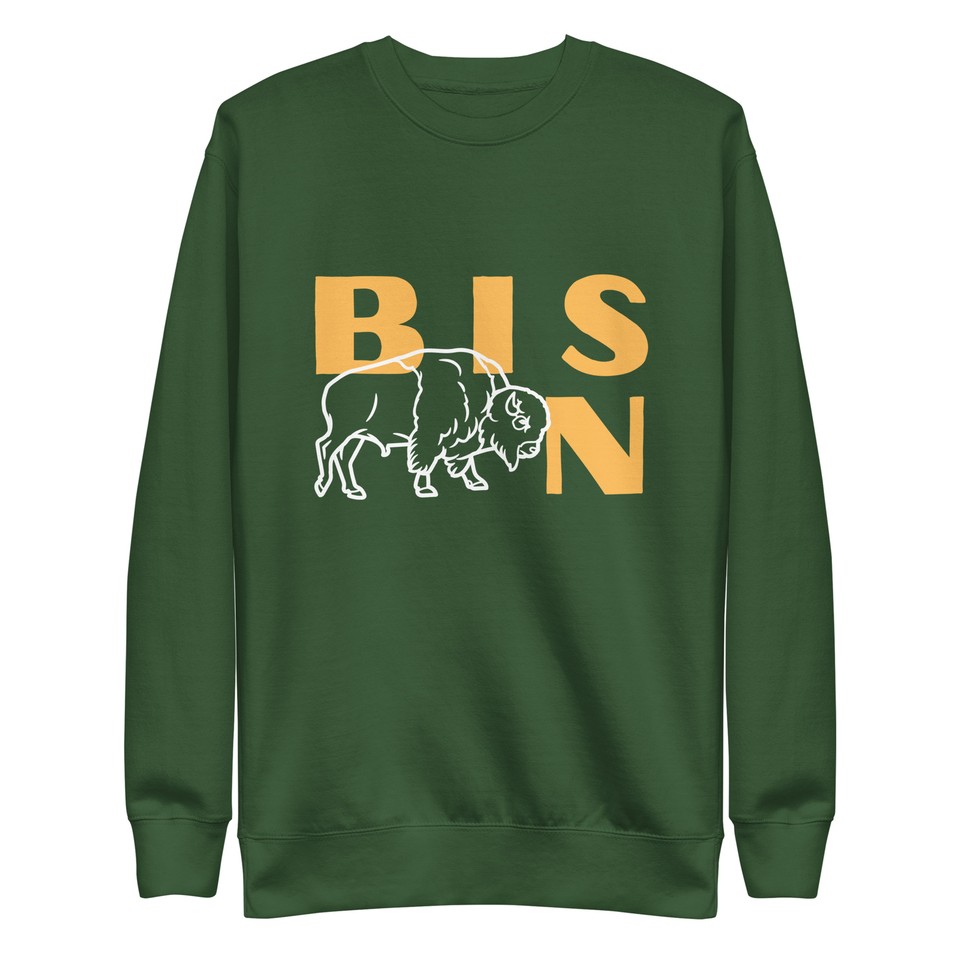 Bison Mascot Unisex Premium Sweatshirt S,M,L,XL,2X,3X | eBay