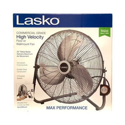 Lasko Max Performance 20" High Velocity Floor or Wallmount Fan ...