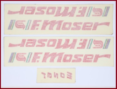 NOS ORIGINAL MOSER 51.151 DECAL SET 80S VINTAGE - RED | eBay