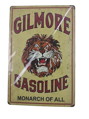 Metal Tin Sign Gilmore Gasoline Automotive Repair Garage Shop Mechanic ...