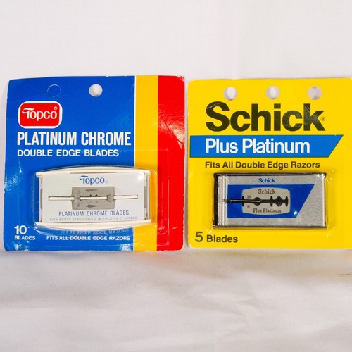 Sealed Vintage Schick Plus Platinum & Topco Safety Razor Blade in ...