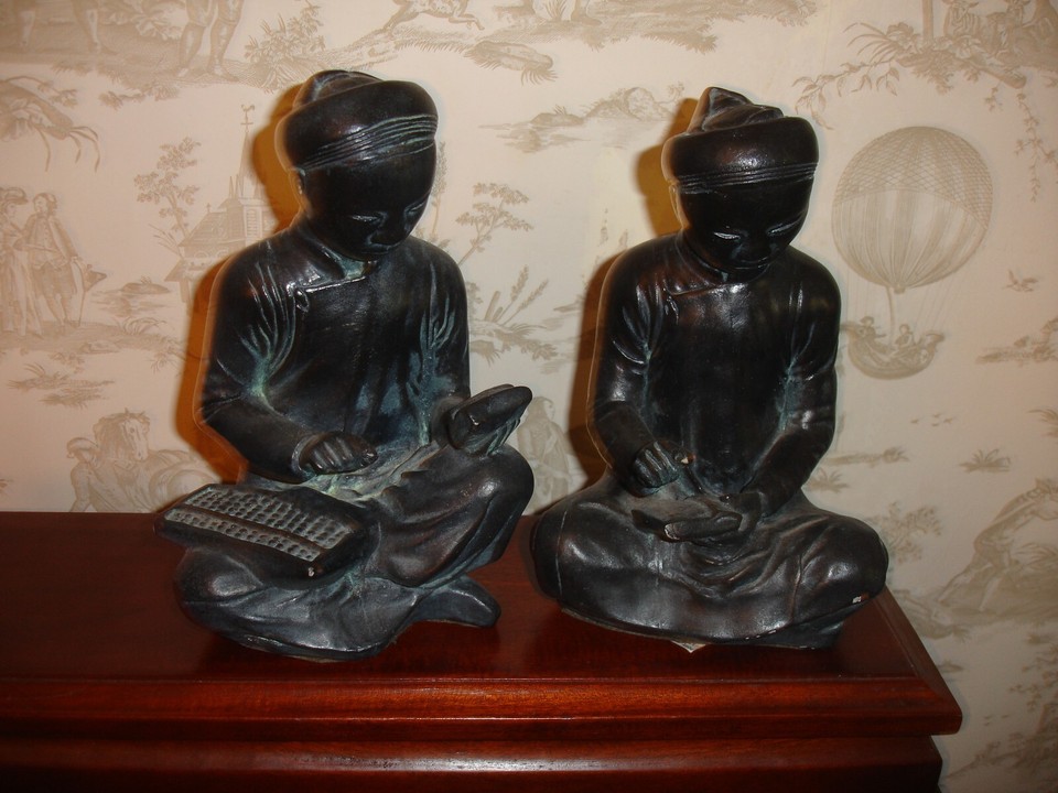 Austin Productions Mathematician & Scribe Sculptures Bookends 1961 | eBay