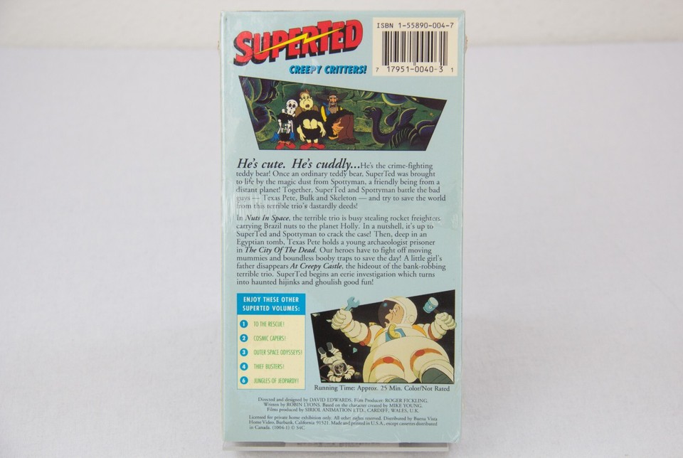 SUPERTED | Super Ted | Creepy Critters! Volume 5 Vintage VHS VHTF New ...