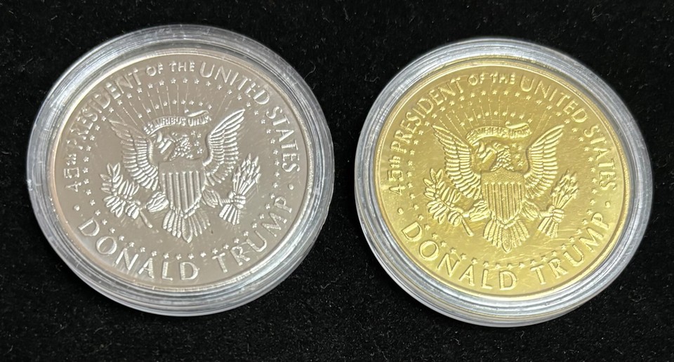 Donald Trump Liberty Coin Gold and Silver Tone 45 President Elect 2020 ...
