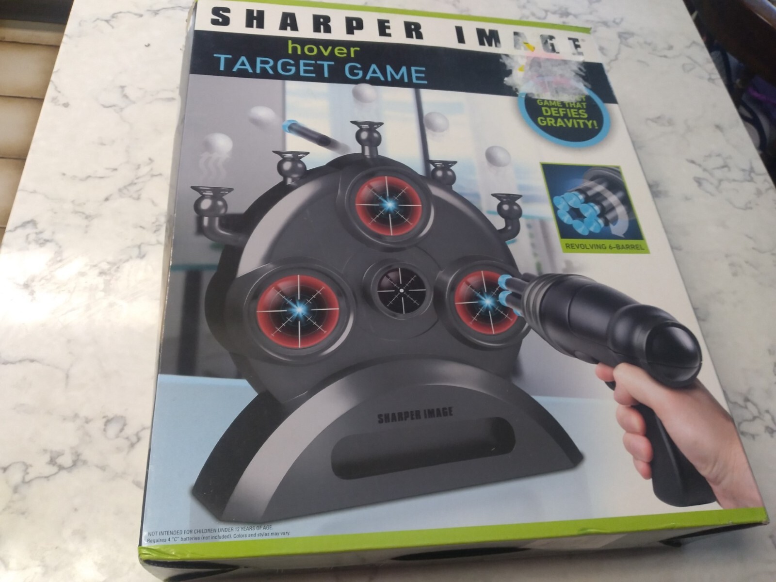 Sharper Image Hover Target Game-6 Barrel Blaster-5 Floating Balls ...