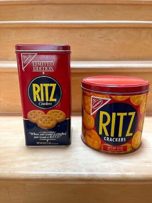 Nabisco Ritz Cracker Tin Container Set Of 2-1977 & 1987 | eBay