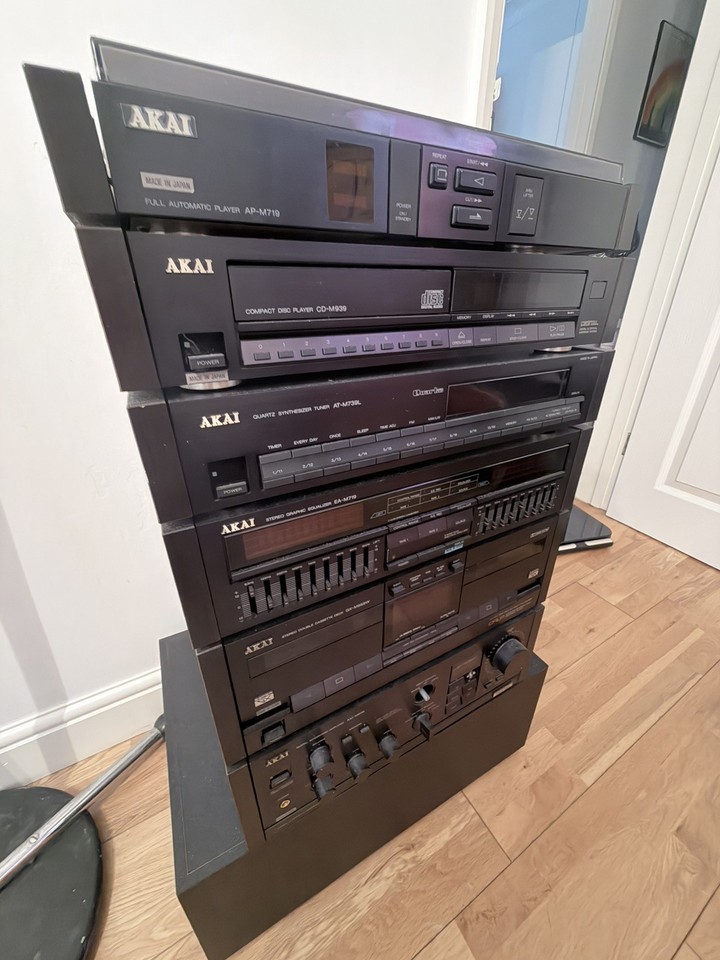 Akai AX-670 B 5-Stack Full HiFi Stereo System Amplifier and Record ...