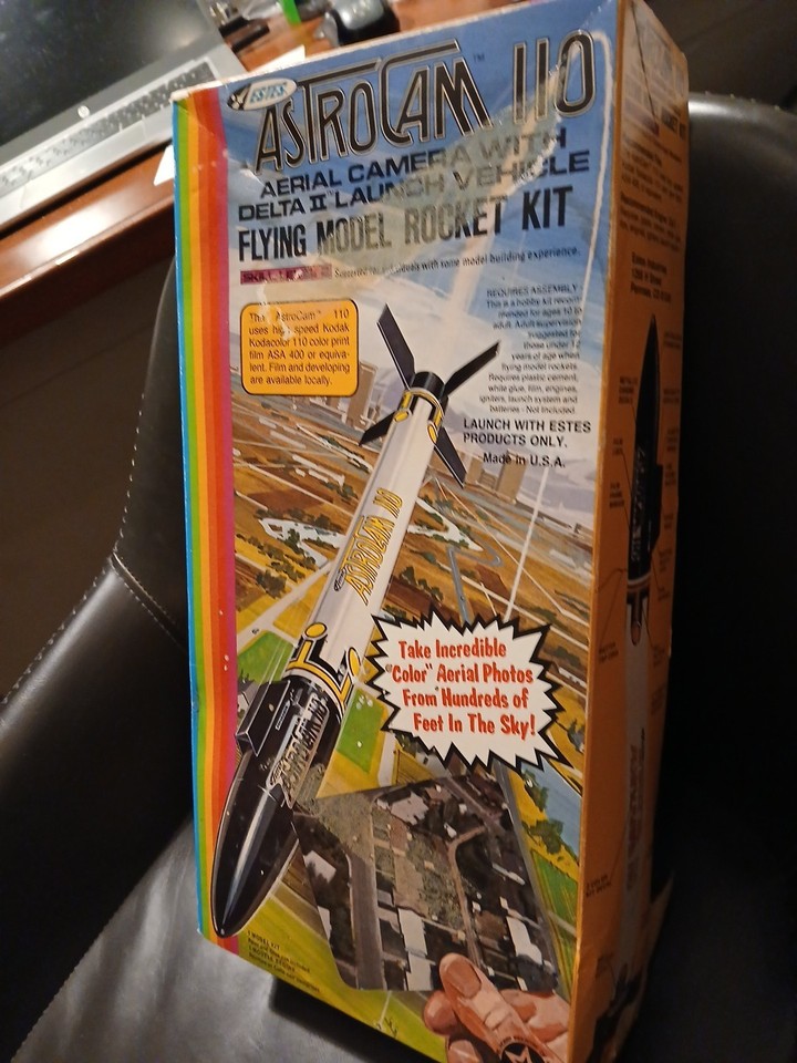 Vintage Estes Astrocam 110 Model Rocket kit -- with box! | eBay