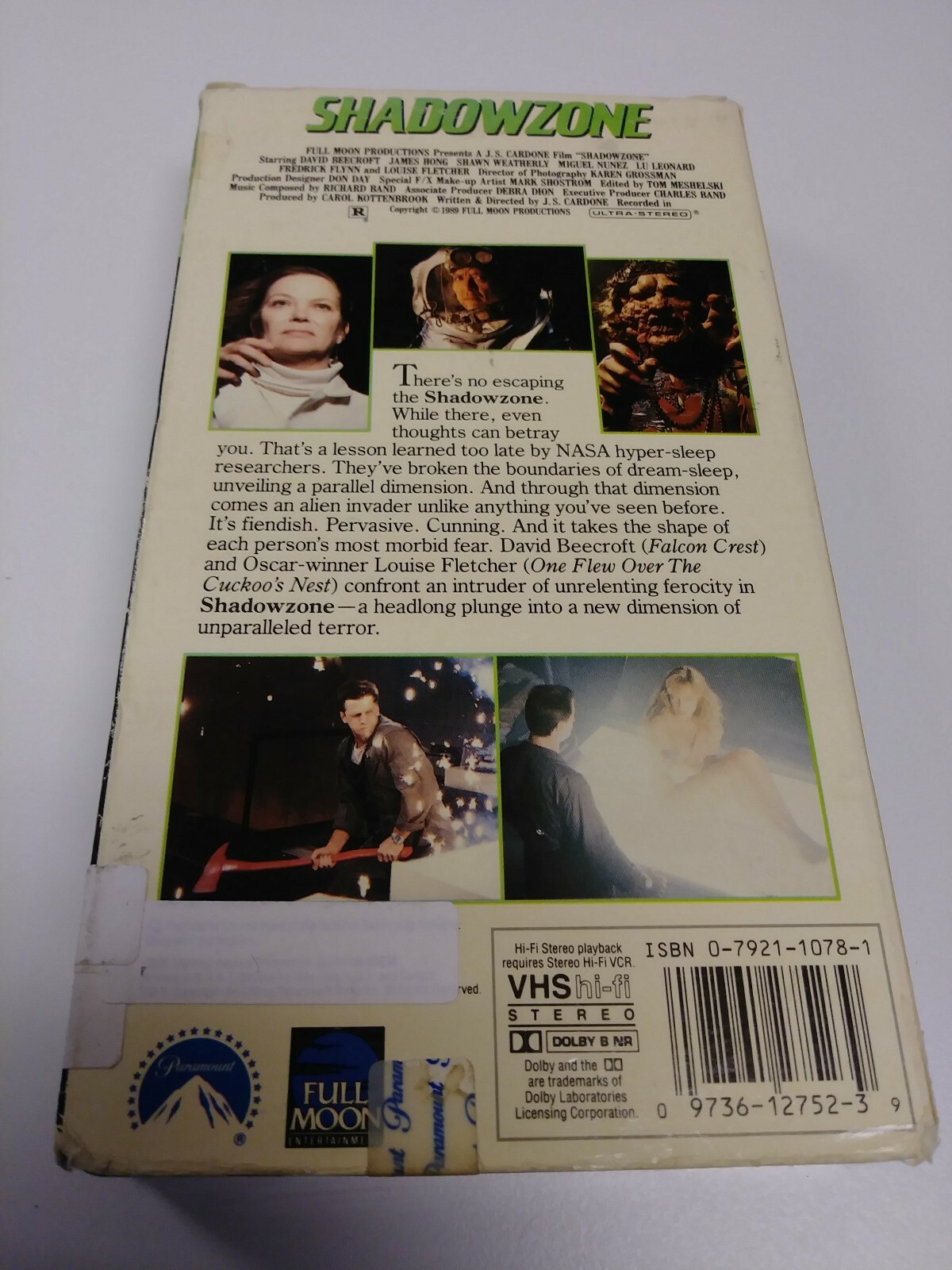 Shadowzone VHS David Beecroft, James Hong, Shawn Weatherly; J.S ...