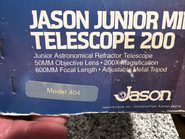 Jason 200x Mercury Astronomical Telescope Model 404 Untested FS for ...