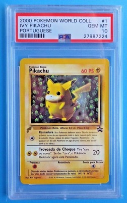 2000 Pokemon World Collection *IVY PIKACHU* Portuguese Promo #1 PSA-10 ...