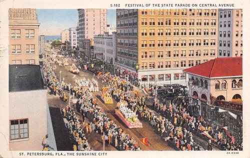 St Petersburg Florida~State Parade Festival~Floats~Central Avenue~1932 ...