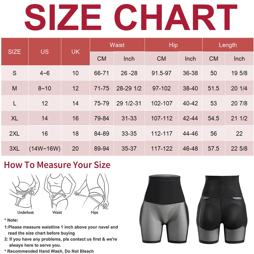 Butt Shape Chart