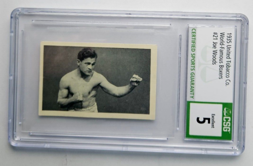 1935 UTC United Tobacco Co. World Famous Boxers #21 JOE WOODS CSG 5 EX ...
