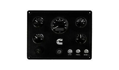 CUMMINS Marine Engine Control Panel w/ 5 VDO View-line Gauges | eBay