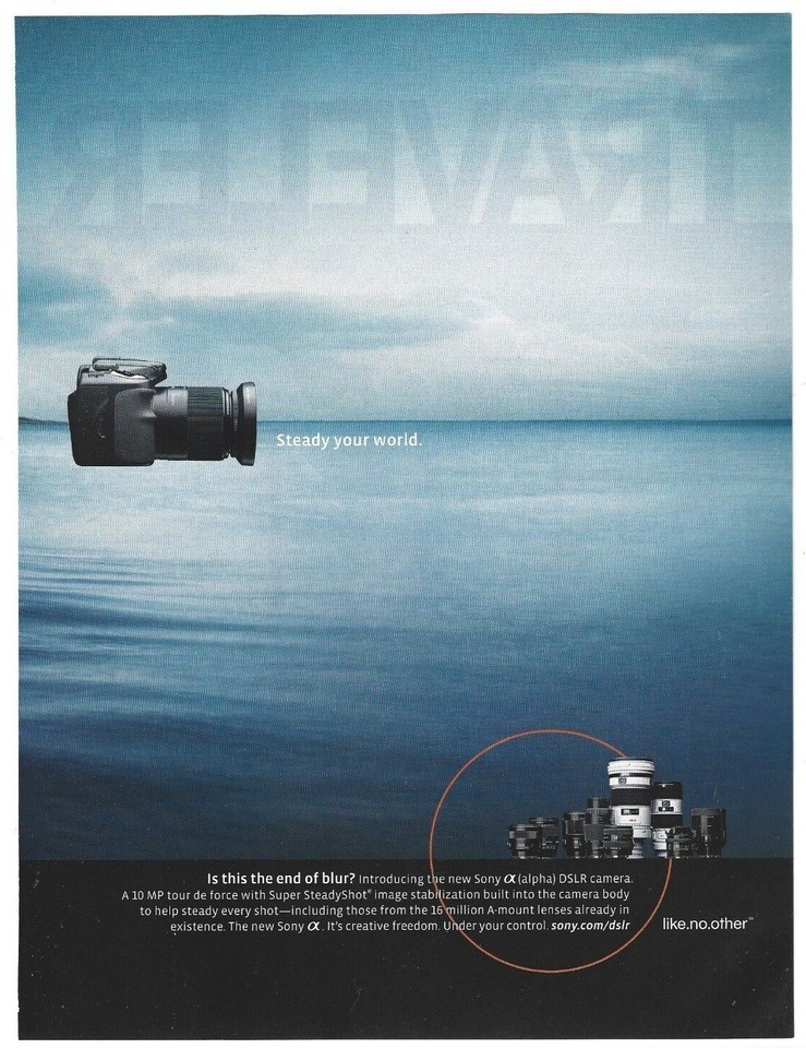Sony A100 DSLR Camera Print Ad, Sony A100 Magazine Ad, Sony A100 Ad | eBay