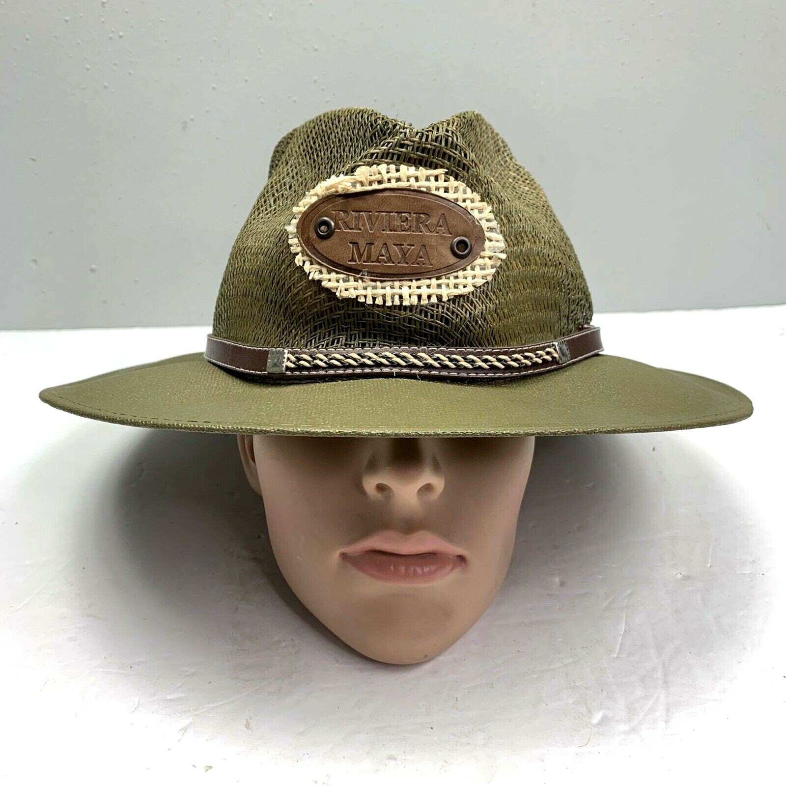 Riviera Maya Hat Safari Outback Wide Brim Straw Packa… - Gem
