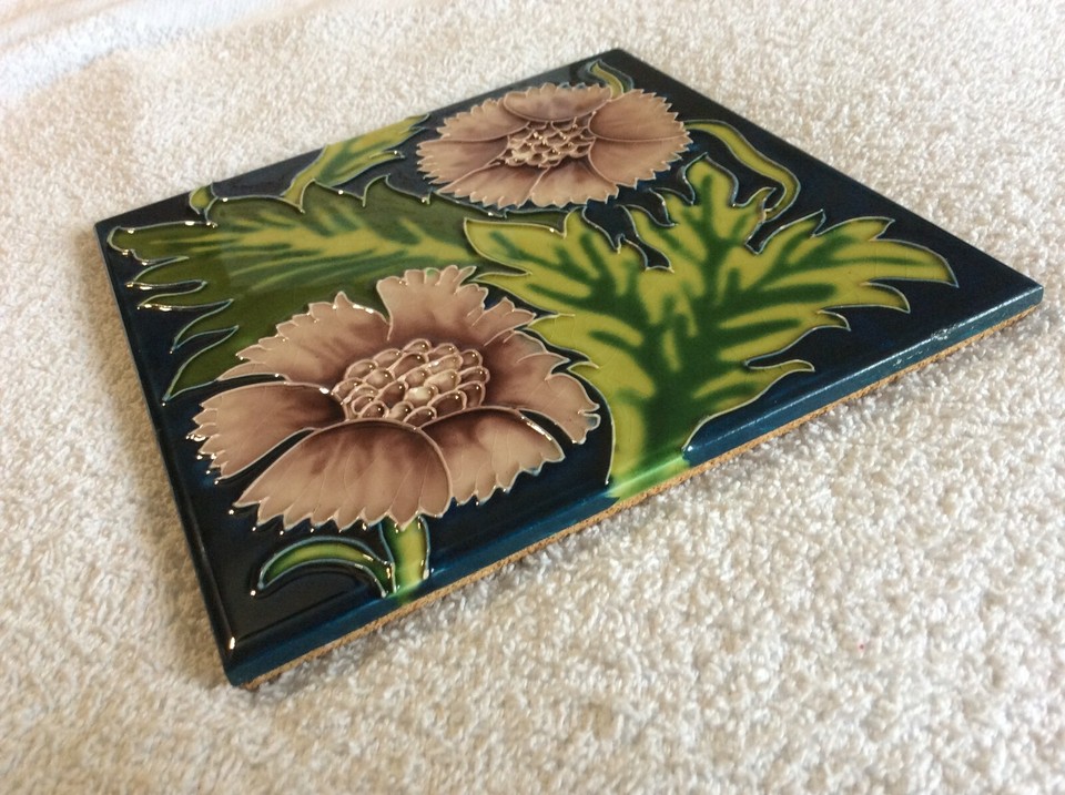 Decorative Handpainted Artwork on Hanging Tile - Flower Pattern | eBay UK